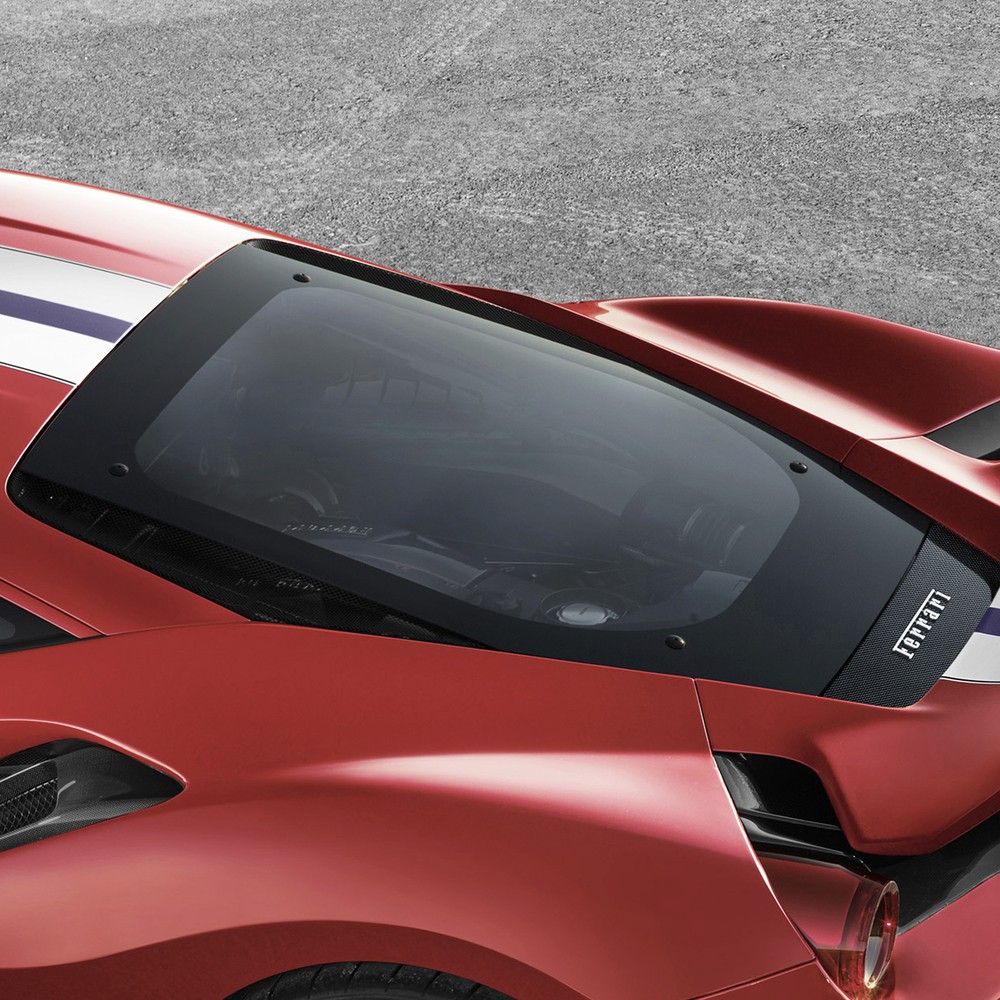 Carbon fibre engine compartment lid