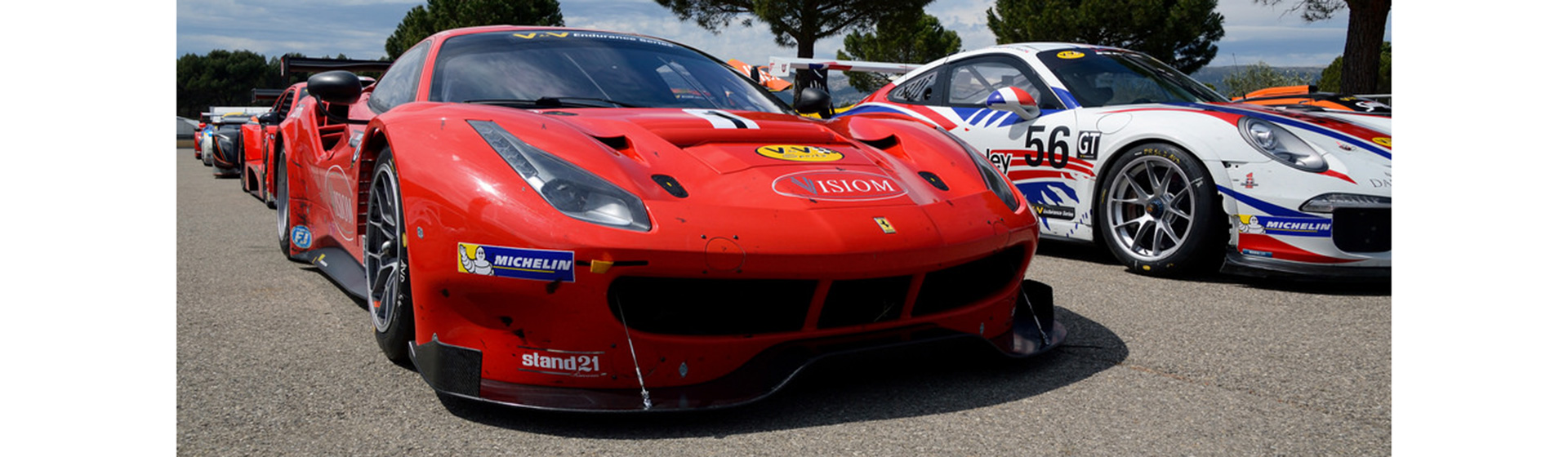 VdeV Endurance - The Visiom Racing Ferrari on track at Dijon-Prenois