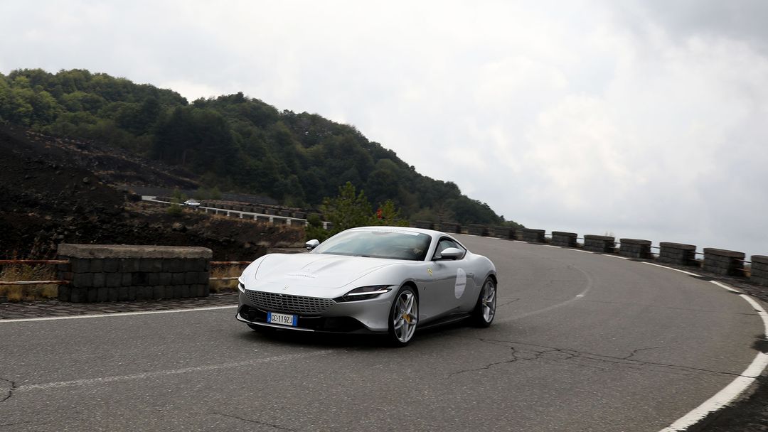 On a Sicilian Set with The Ferrari Roma