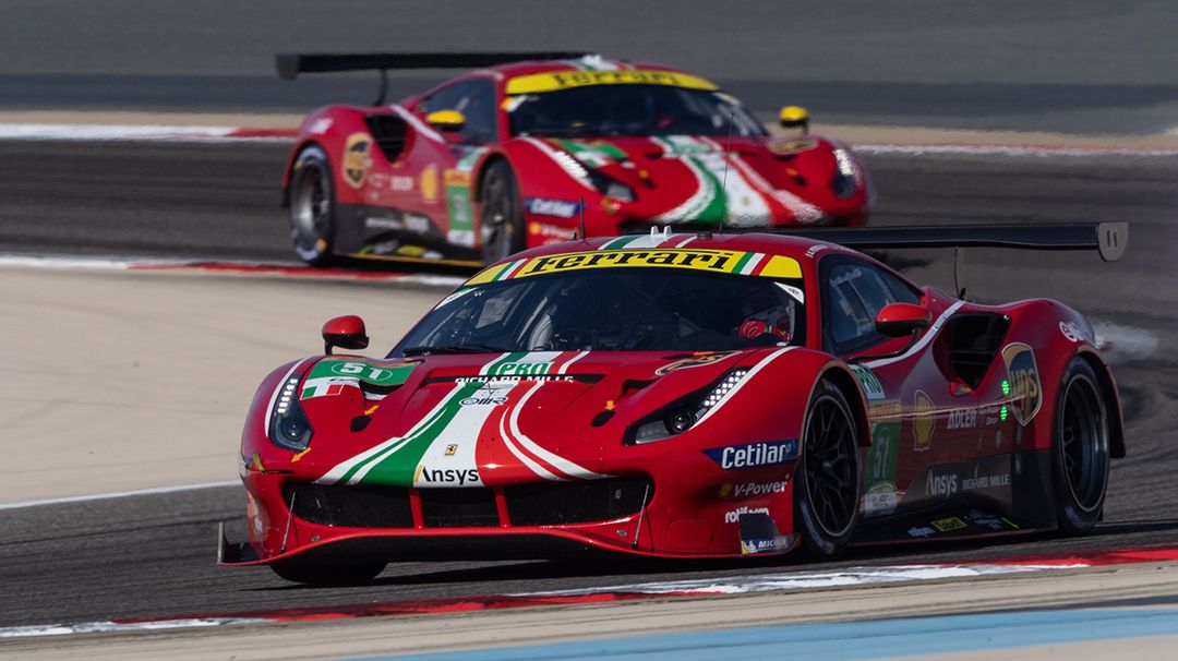 Ferrari lead in Sakhir at the halfway stage