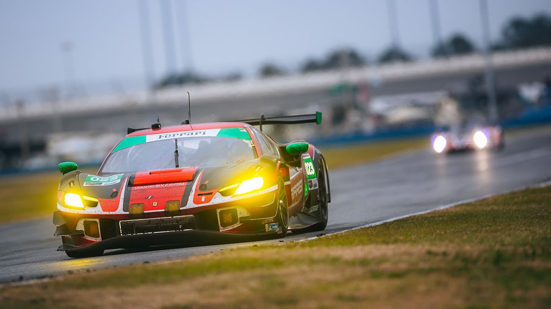 Ferrari 296 GT3 al traguardo di Daytona