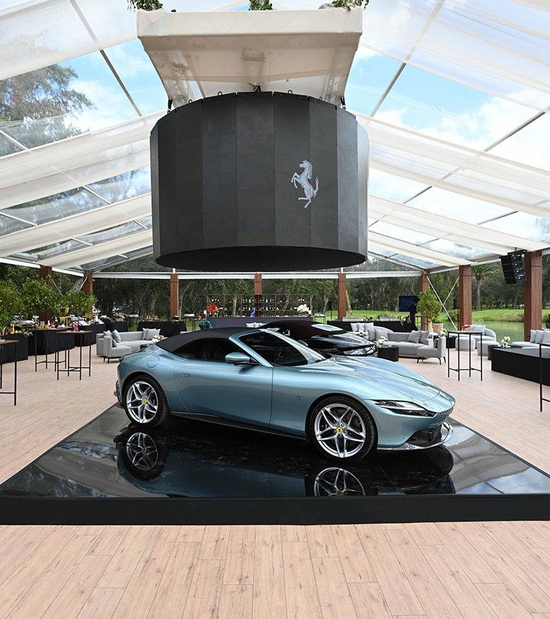 The new Ferrari Roma Spider shines in Morocco