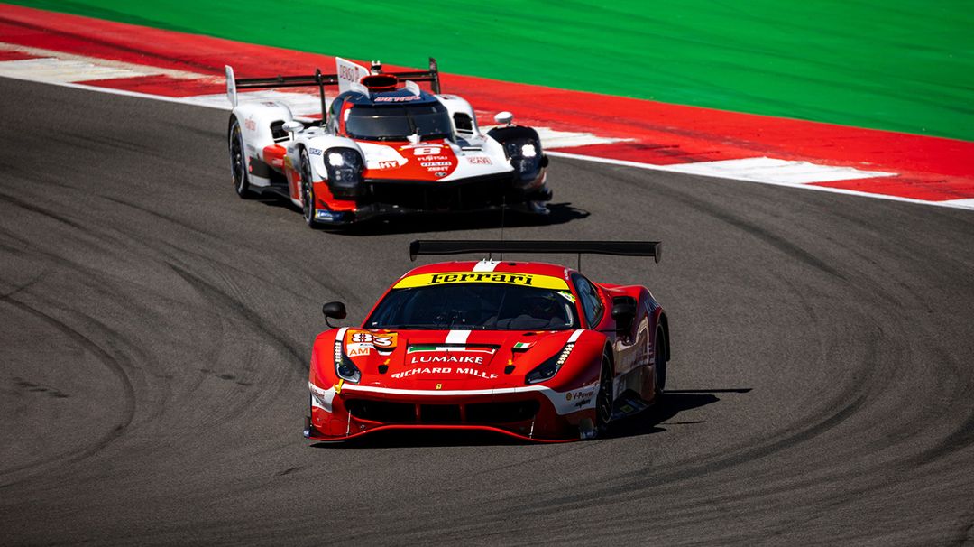 Ferrari 488 GTE ahead at Portimão after an hour