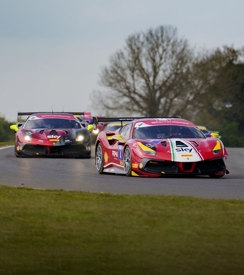 Round two of Ferrari Challenge UK at Oulton Park