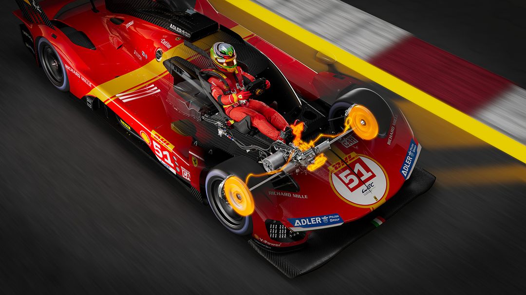 Ferrari 499P hybrid powertrain: how ERS and 4WD work