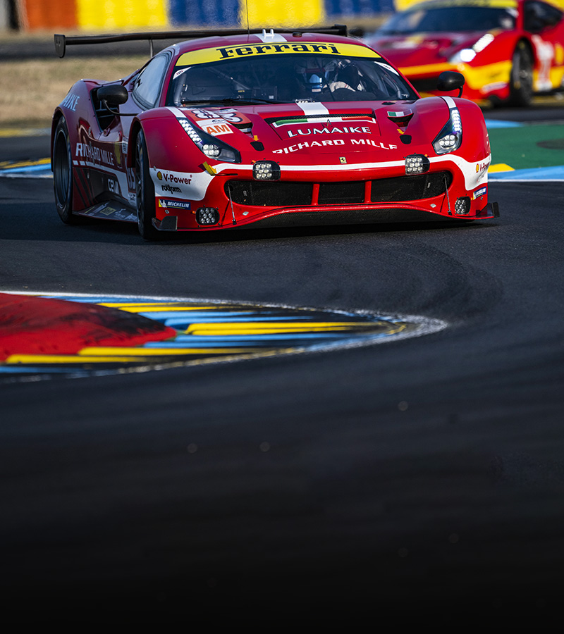 Cinque Ferrari 488 GTE nella Hyperpole di Le Mans