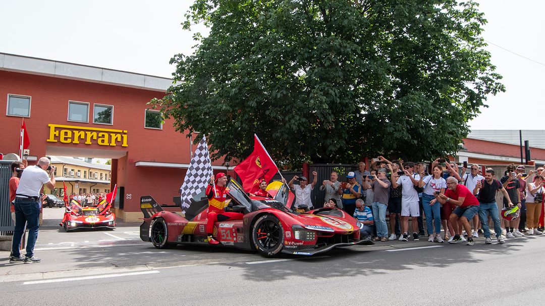 Maranello applauds the Ferrari team that won at the 24 Hours of Le Mans