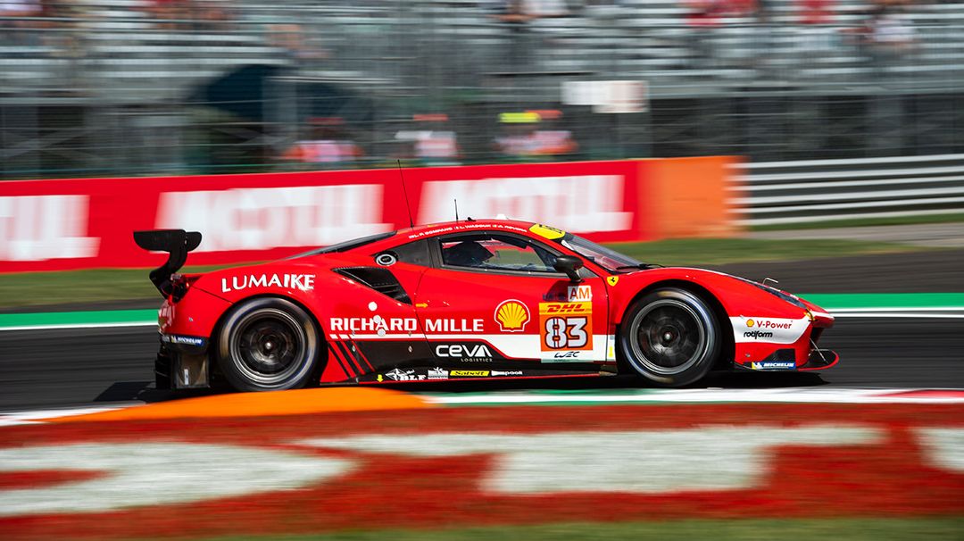 A 488 GTE on the second row at the Monza 6 Hours