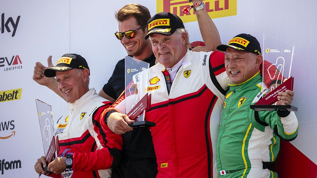 Driver comments from the podium of Coppa Shell Race-1 at Estoril