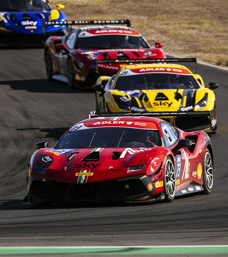 Fleming and Sartingen win the first Ferrari Challenge race at Estoril