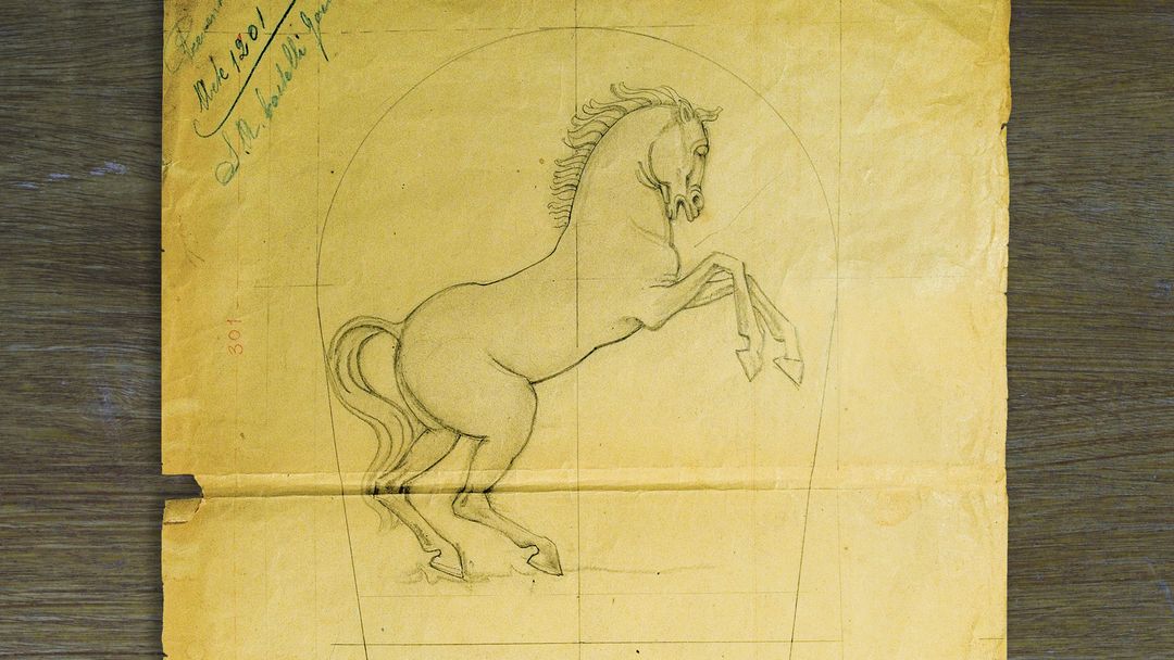 how to draw the ferrari horse