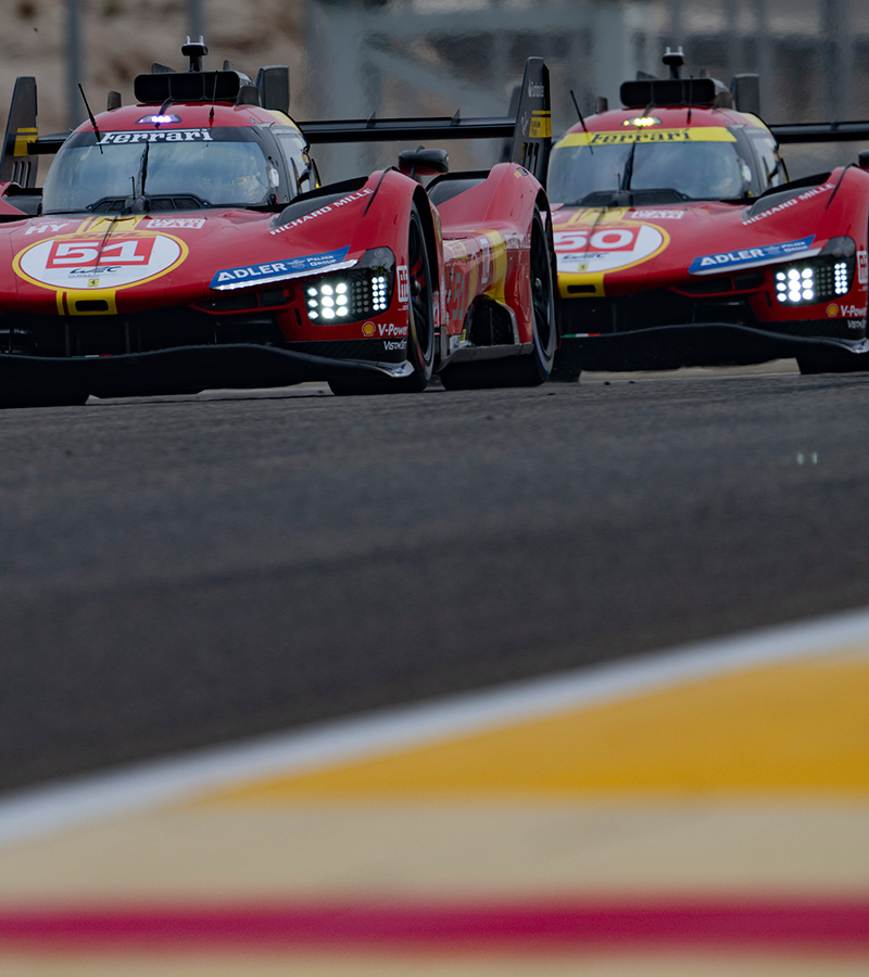 Le Ferrari 499P terminano la prima giornata in pista in Bahrain