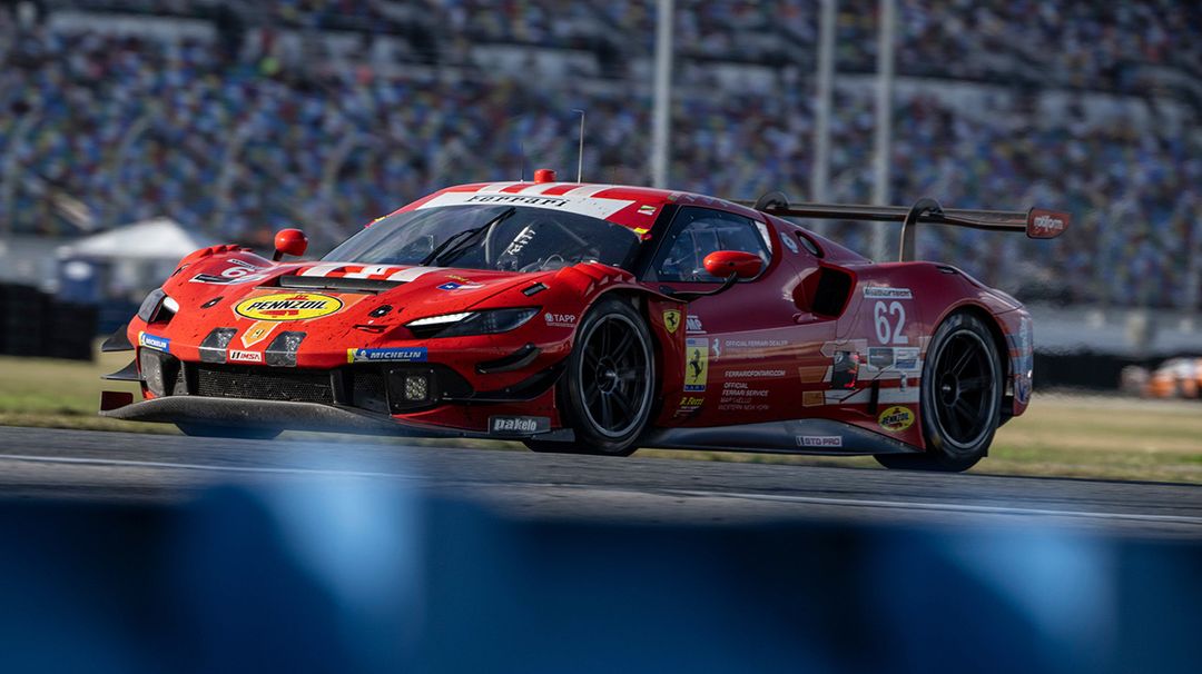 The Ferrari 296 GT3 triumphs at the 24 Hours of Daytona
