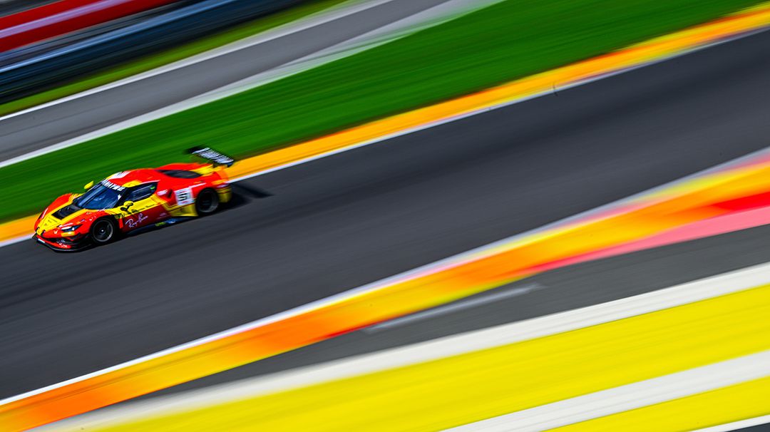 Ferrari on the second and third row at the 24 Hours of Spa