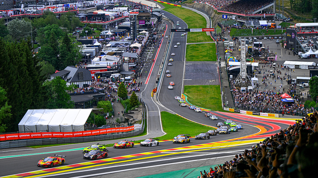 Ferrari leads at Spa after two hours